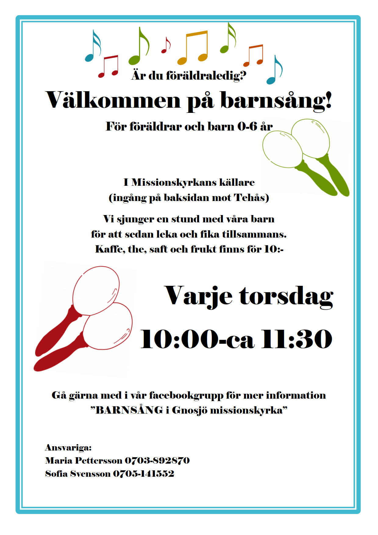 Gnosjö Missionskyrka | Småbarnsmusiken program